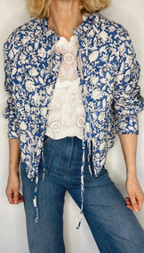 Clem Cotton Quilted Jacket - Indigo – 46 Stitch